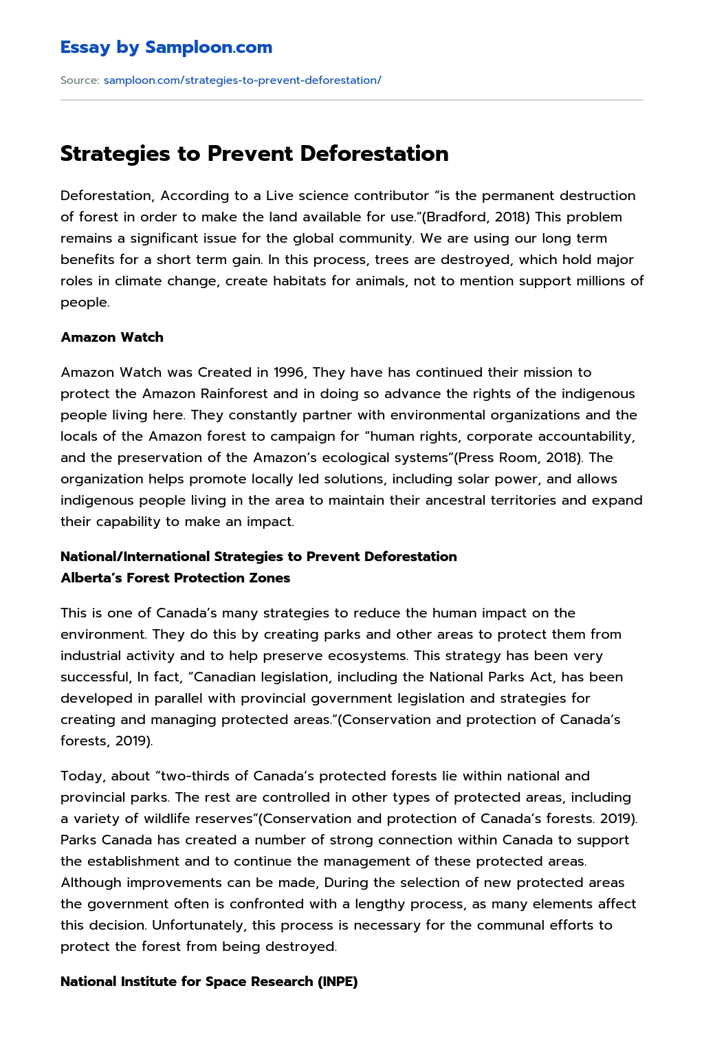 Strategies To Prevent Deforestation Free Essay Sample On Samploon Strategies To Prevent Deforestation Free Essay Sample On Samploon